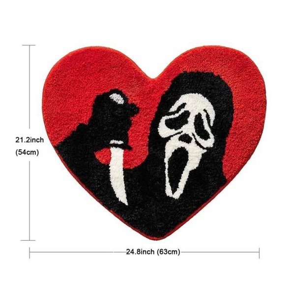 Other | Scream Ghost Face Heart Rug | Poshmark